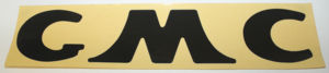 Detail: Chevy Parts » Truck Decal. "GMC " Script Tailgate. Black