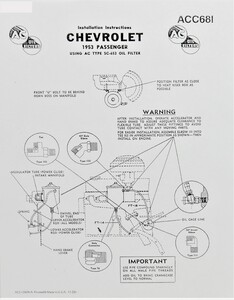 Detail: Chevy Parts » Chevrolet Installation Sheet - Oil Filter ...