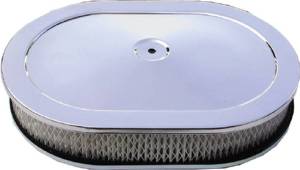 Chevy Parts » Air Cleaner, Chrome 12" X 2" Steel Oval -Paper Element ...